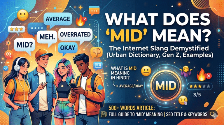 Mid Meaning Explained: What Does Mid Mean in Slang.