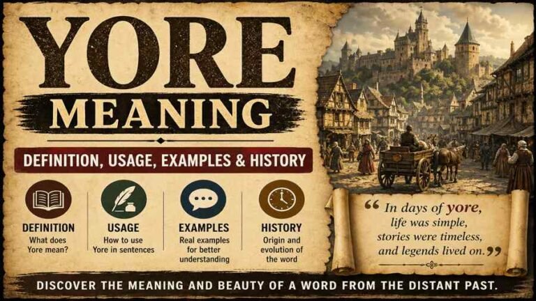 Yore Meaning – Definition, Usage, Examples & History